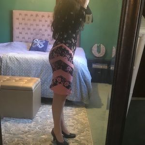 LuLaRoe | Dresses | S Lularoe Elegant Debbie Dress Black Pink Roses ...